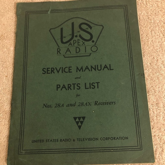 US Radio & TV | Other | Vintage 93 Us Apex Service Manual Parts List ...